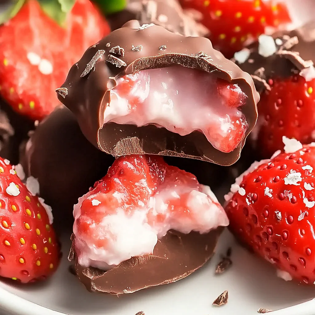 Chocolate-Covered Strawberry Yogurt Clusters - chefboiardi.com